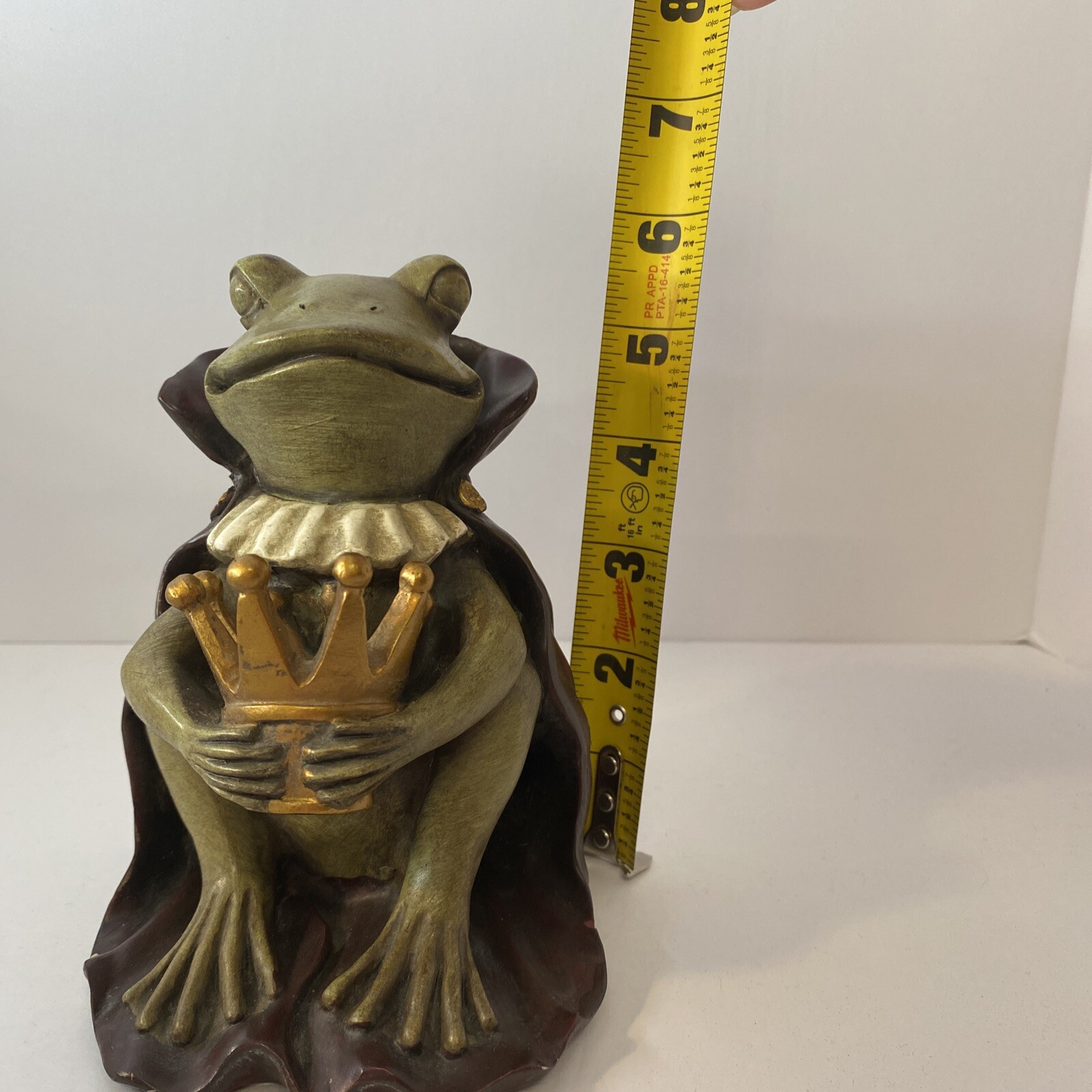 Vintage Prince Charming Frog with Gold Crown figurine book end 5 3/4 ...