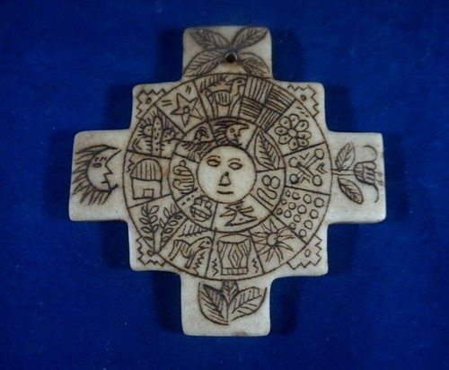 Peruvian Hand carved Inca's calendar -Chakana desing -Caliza stone. | eBay