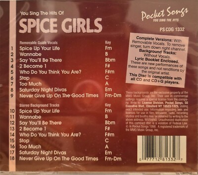 1332 SPICE GIRLS POCKET SONGS KARAOKE CDG LOT MI | eBay