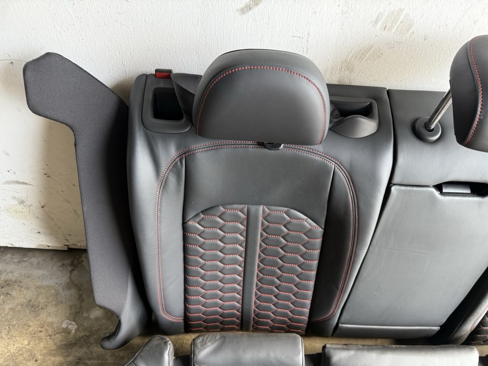 18-23 AUDI S5 RS5 SPORTBACK LEATHER SEAT SEATS SET FRONT REAR BLACK RED ...
