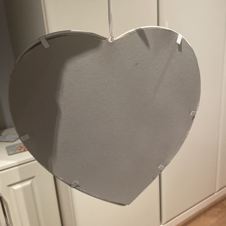 Hanging Heart Shaped Mirror, With Pearls And Beads On The Frame | eBay UK
