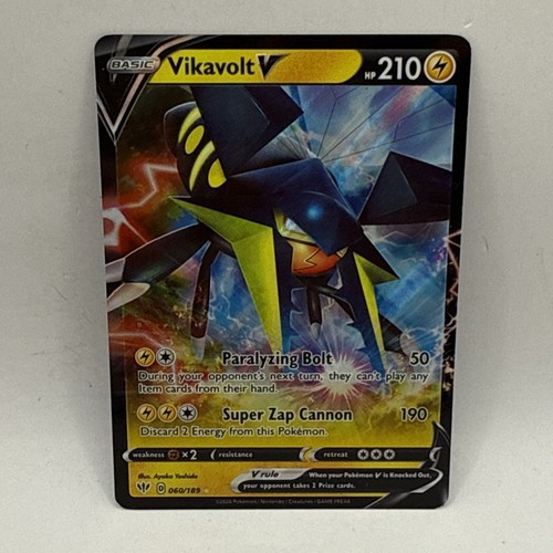 Vikavolt V Ultra Rare 060/189-Darkness Ablaze Pokémon Tcg Collectible ...