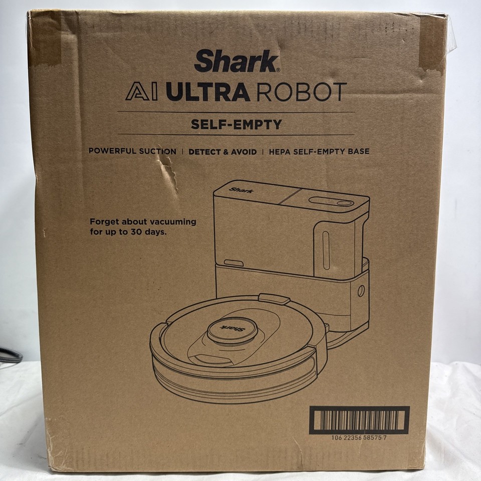 Shark AI Ultra Robot Vacuum Model AV2501S W/ HEPA Self-Empty Base, Gray ...