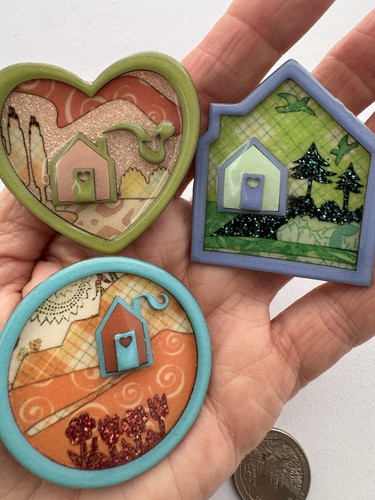 Vintage Jewelry Lot Lucinda Pin Not House In Shaped Frame 3 Pc Rare ...