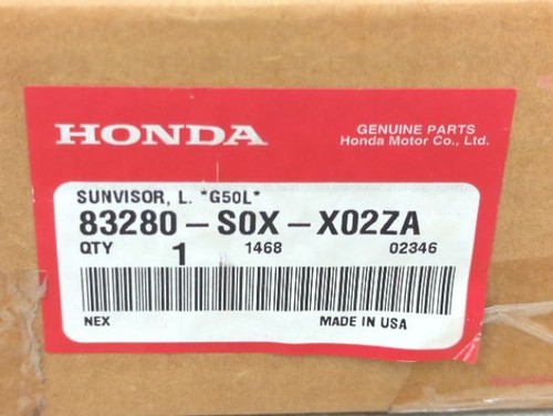 New OEM genuine Honda Sun Visor 1999-2008 Pilot Odyssey MDX Green G50L ...