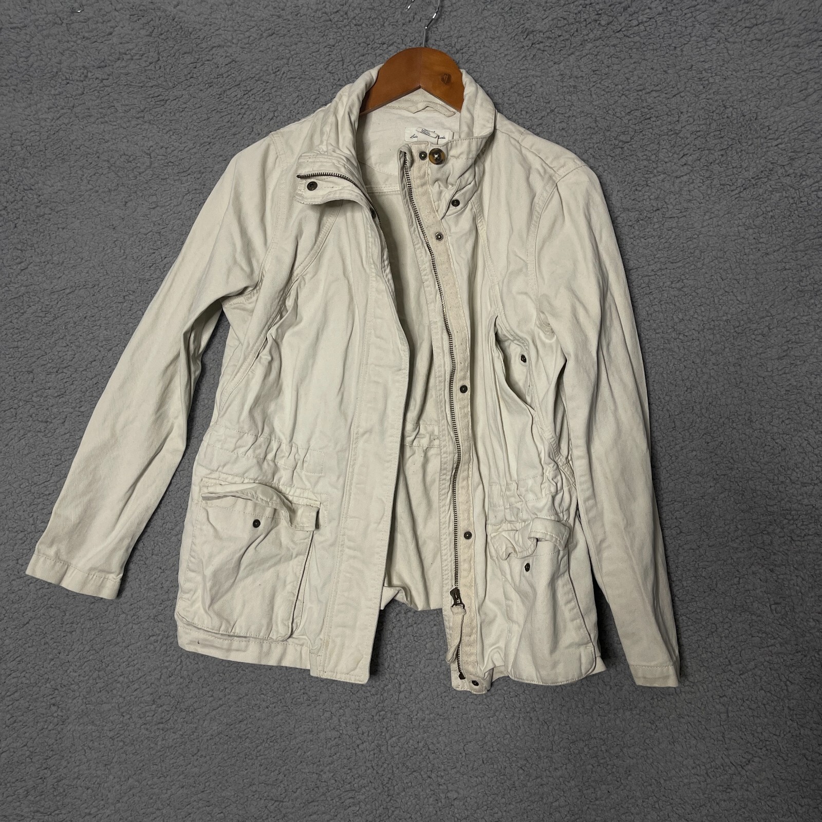 Label of Graded Goods LOGG Womens Cargo Jacket Full Zip Coat Snap Size ...