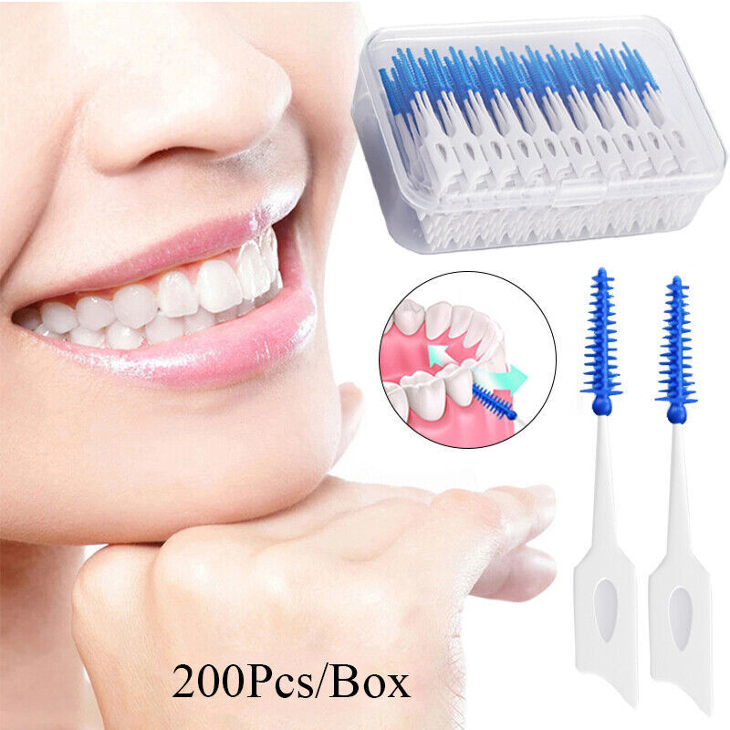 200 Interdental Sticks Dental Floss Teeth Tooth Toothpick Oral Care ...