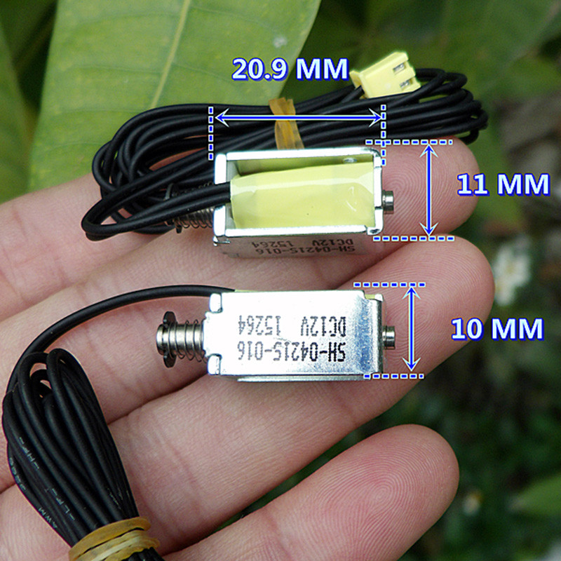 DC 12V Push Pull Suction Type Spring Magnet Rod Mini DC Solenoid ...