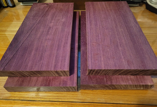 4 Pack Exotic Purpleheart 6" x 12" Wood Lumber Purple Heart Hardwood ...