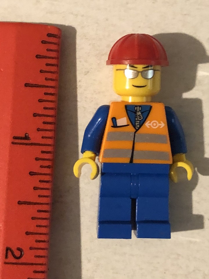 Train City Railway Worker Lego Mini figure Action Figure Toy Minifig L1 ...