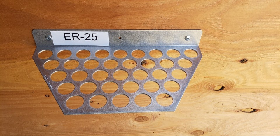 ER25 collets holder rack, hold up to 35 collets, made in usa, ship ...