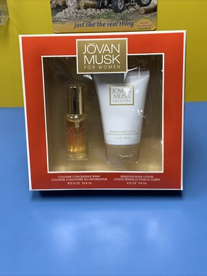 Jovan Musk For Women Gift Set, Cologne (.875 Fl Oz) & Body Lotion (4 Fl ...