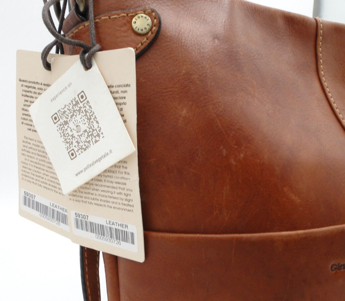 Gianni Conti Brown Soft Leather Adjustable Handbag Tote Purse Large ...