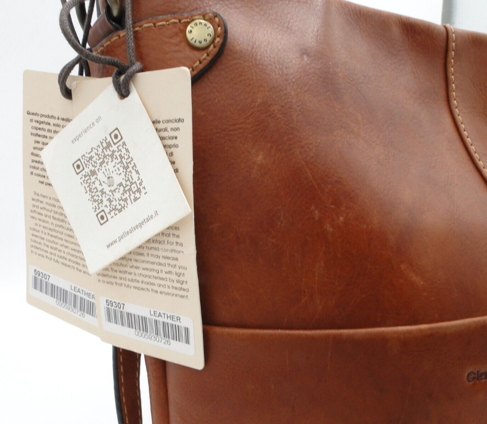 Gianni Conti Brown Soft Leather Adjustable Handbag Tote Purse Large ...