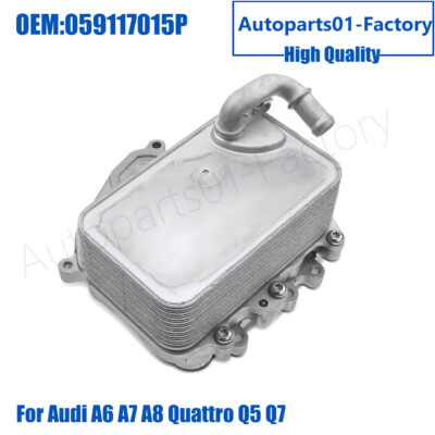 059117015P Engine Oil Cooler for Audi A6 Quattro Q5 Q7 Volkswagen ...
