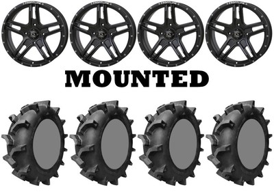 Kit 4 Interco Interforce 628 Tires 33x8-20 on Frontline 505 Matte Black ...