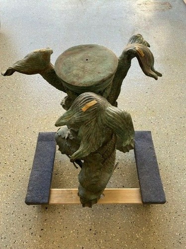 Vintage Bronze Dolphin / Koi Fish Table Base | eBay