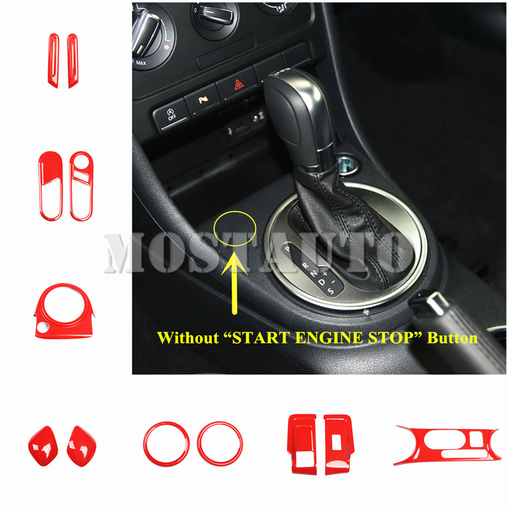 For Volkswagen VW Beetle Red Interior Accessories Kit Set Trim Cover ...