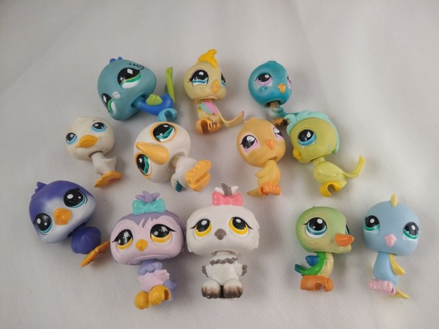 Blemished LPS Littlest Pet Shop Bird Lot of 12 AUTHENTIC Birds Hasbro ...