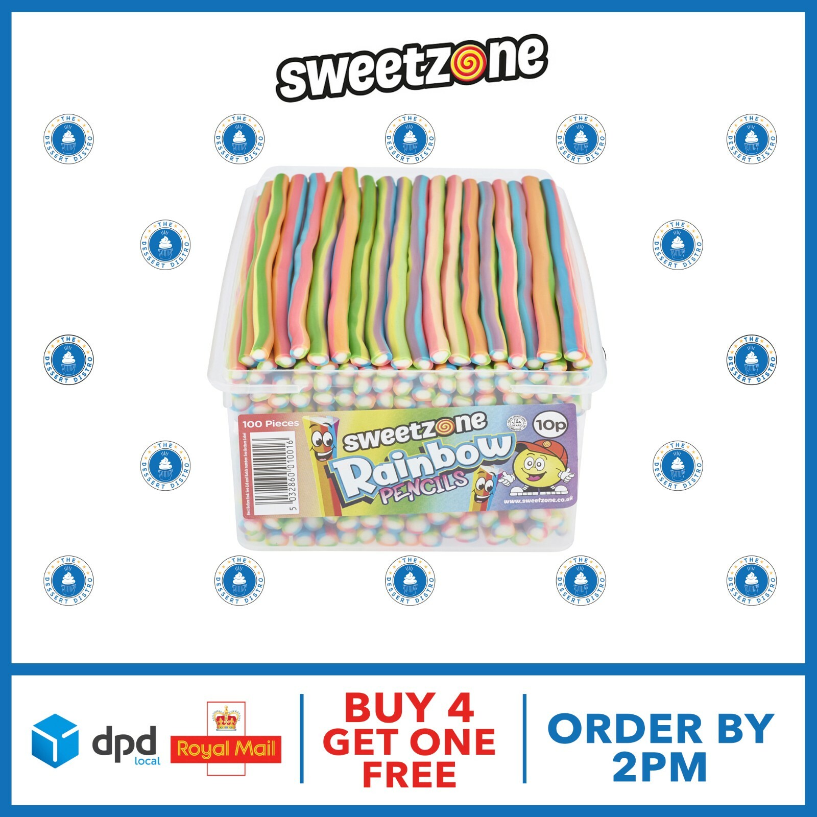 Pencil Sweets Cables, Bubble Gum, Apple, Blackcurrant, Blue Raspberry ...