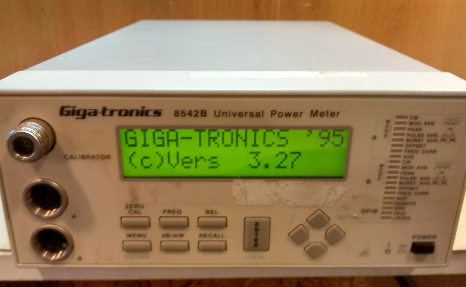 Giga-tronics 8542B Universal Power Meter, with Option 1, Version 3.27 ...