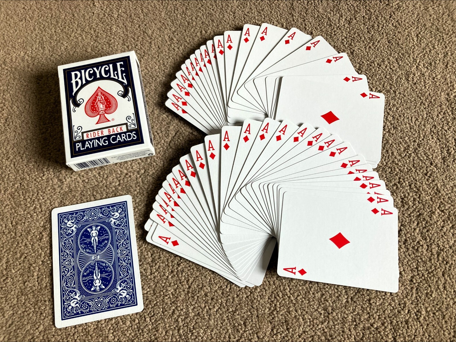 One Way FORCE Deck - BLUE back BICYCLE - Magic Card Trick - Choose Suit ...