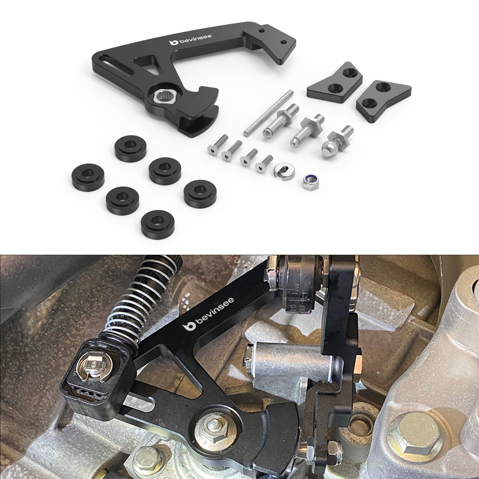 6 Speed Short Shifter Arm & Shifter Bracket Bushings Kit for VW 02A 02J ...