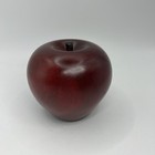 Carved Wood Red Apple Decor | eBay