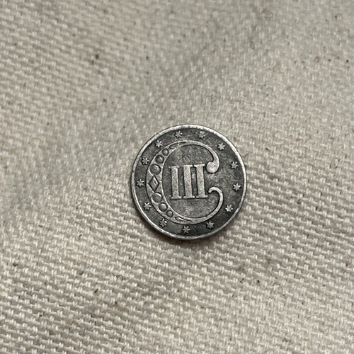 1852 Three Cent Silver Piece Trime 3c Type 1 Ungraded Choice US Coin | eBay