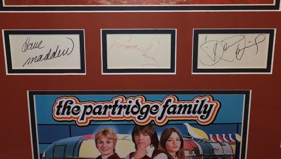 The Partridge Family Cast Hand Signed Autographed Cut Framed Collage ...