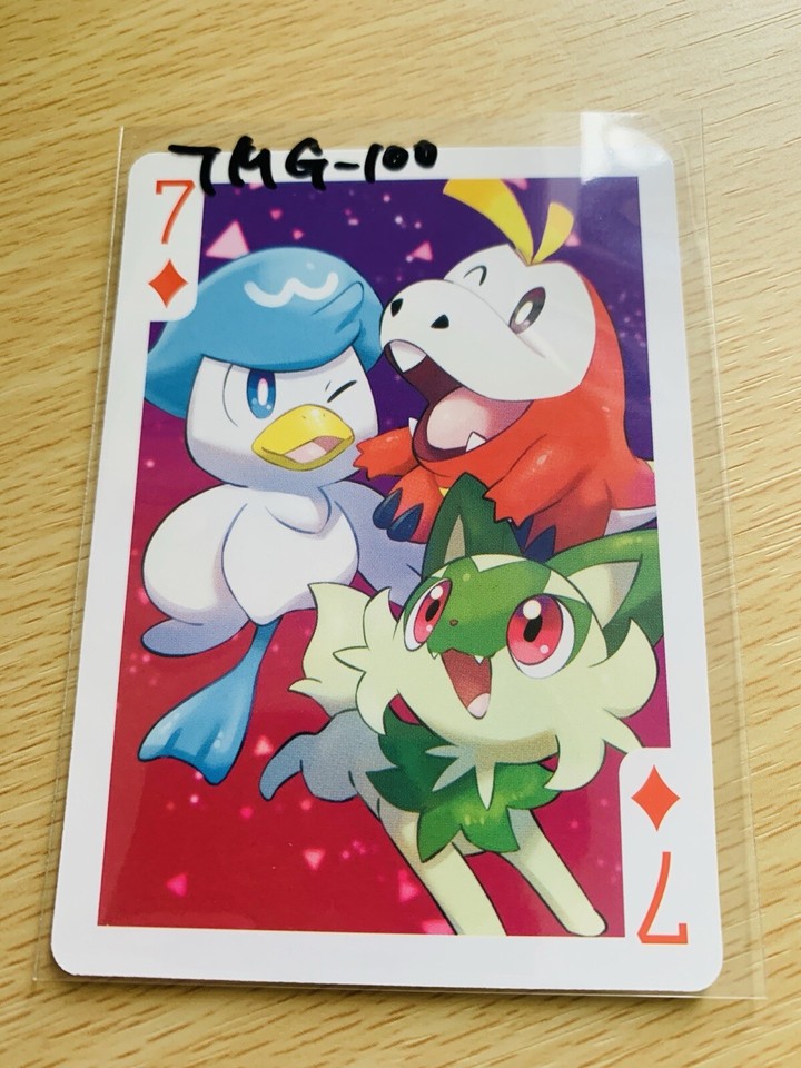 Sprigatito Quaxly Fuecoco Pokemon Playing Card Poker Card Nintendo PMC ...
