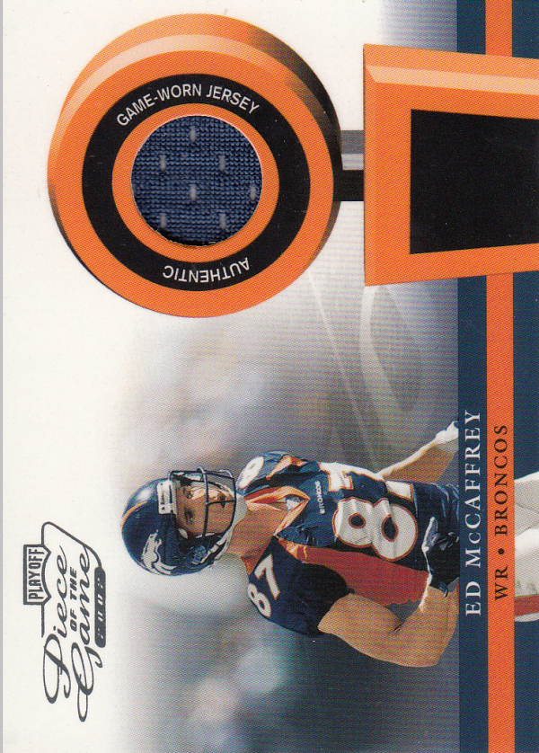 2002 Playoff Piece of the Game Materials #17J Ed McCaffrey Jersey - NM ...