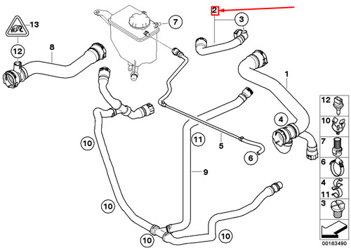 NEW BMW 5 E60 COOLING SYSTEM SUPPLY HOSE 17127568754 7568754 OEM | eBay