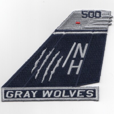US NAVY VAQ-142 GRAY WOLVES EA-18G Prowler Squadron Tail Fin (NH Tail ...