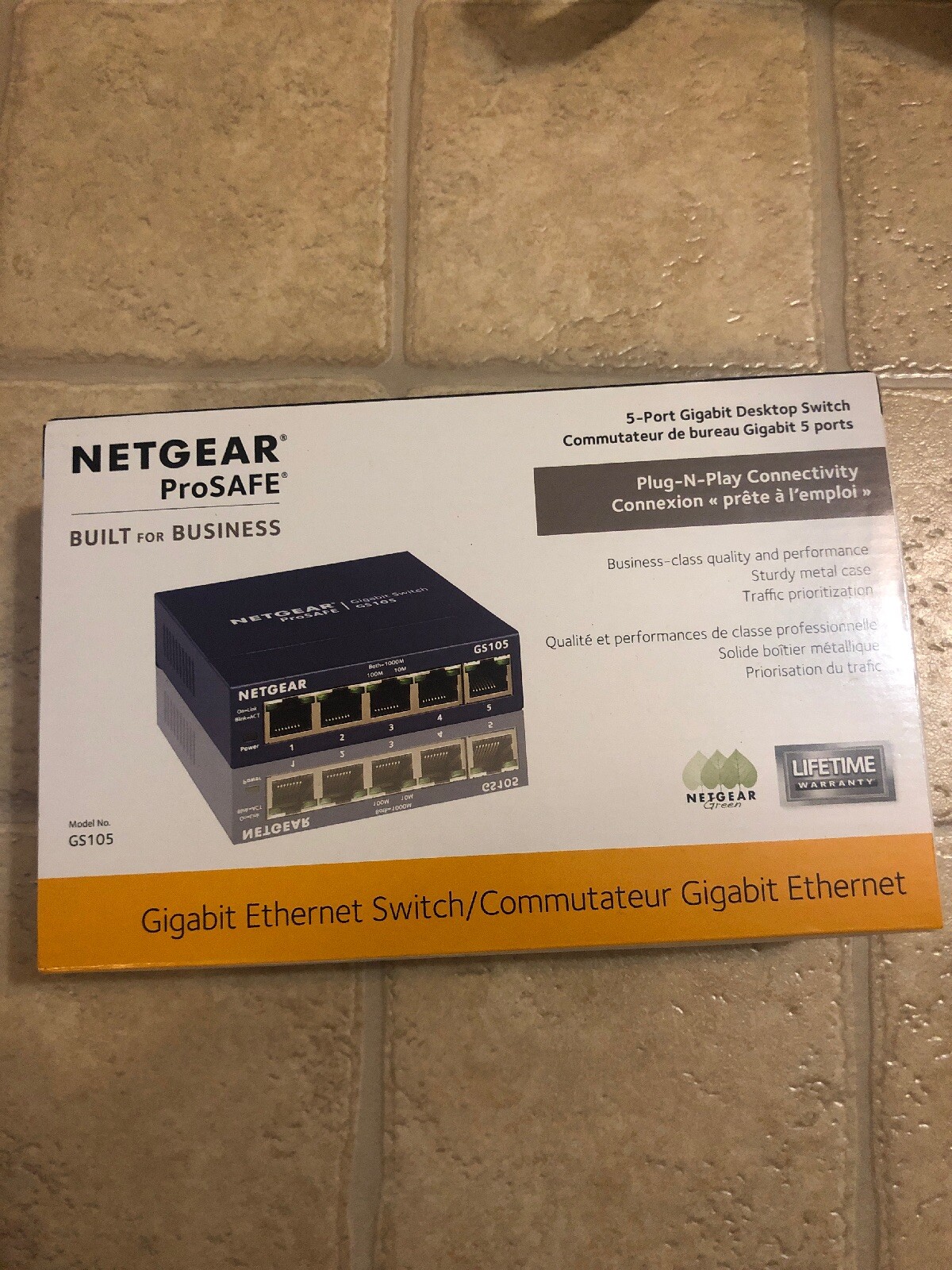 New! Netgear GS105 ProSafe 5-Port Gigabit Desktop Switch 10/100 ...