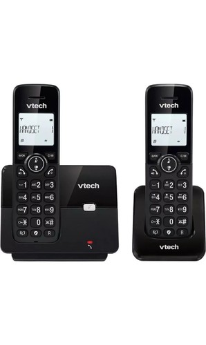 VTech CS2001 Schnurlos Telefon mit zwei Mobilteilen Schwarz ...