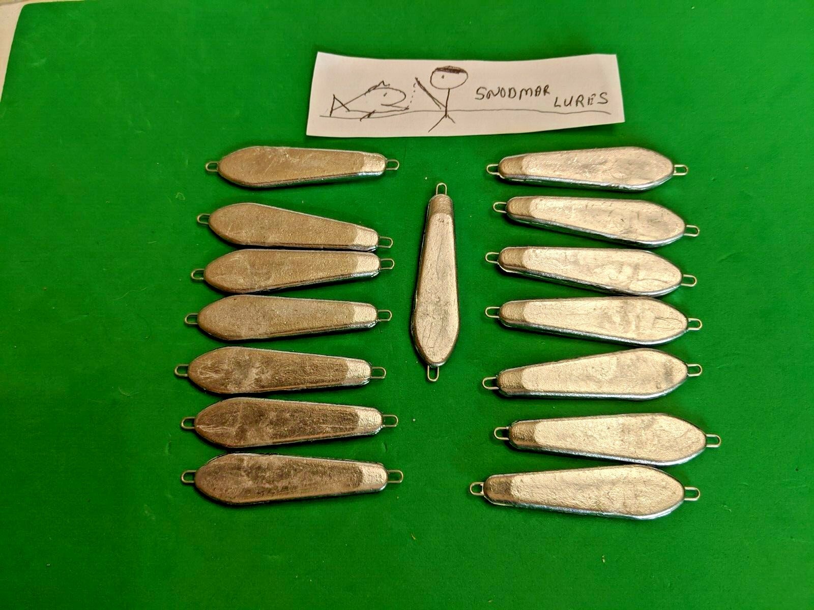 15 - 1 oz FISHING JIGGING CASTING LEAD SLAB SPOON LURES FRESH & SALT ...