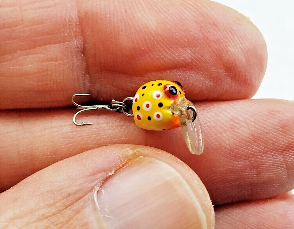 WORLD'S SMALLEST WOODEN SUPER ULTRA LIGHT FISHING LURE - 6 MM - 0.24 ...