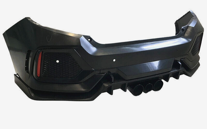 2016-2021 Honda Civic Sedan CTR Type-R 10th Gen Rear Bumper Cover PP ...