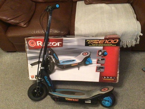 Razor Power Core E100 Electric Scooter - Black/Blue 24 volt | eBay UK