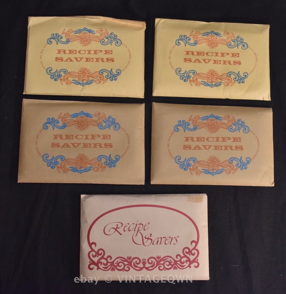 VTG Blank Recipe Card HERE'S WHAT'S COOKIN Current - RECIPE SAVERS ...