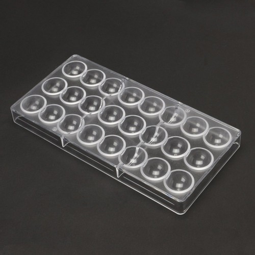 24 Cavity Round Mold Chocolate Truffle Molds Clear Maker Pudding | eBay