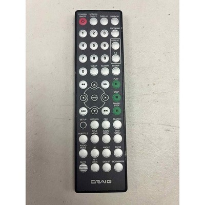 Genuine OEM CRAIG CDV513 Portable DVD Player Remote Control Black | eBay