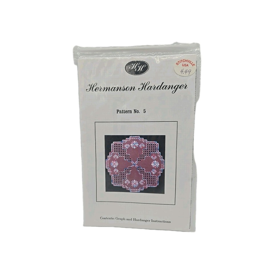 Lynne Hermanson 1997 Hardanger Plum Doily Hardanger Embroidery Cross ...