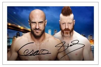 SHEAMUS & CESARO SIGNED PHOTO PRINT AUTOGRAPH WWE WRESTLING | eBay UK
