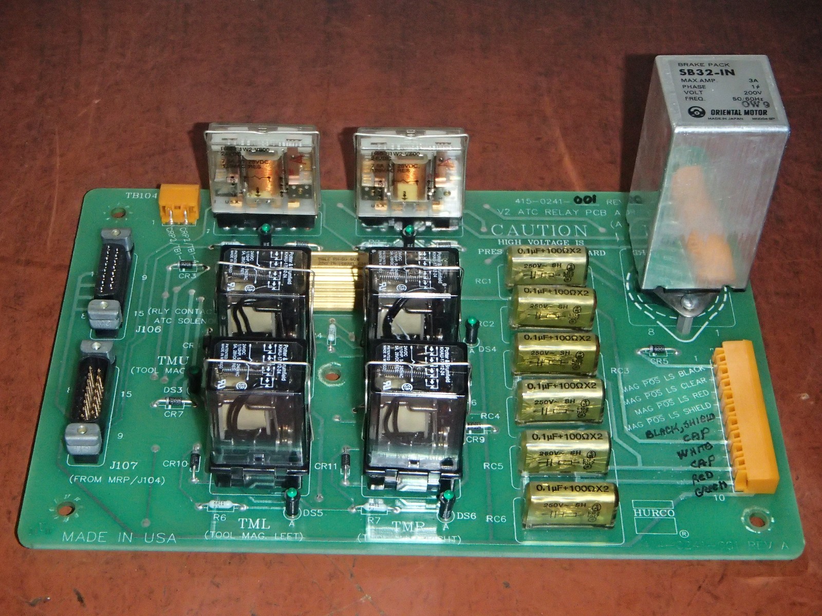 Lot of (3) Hurco V2 ATC Relay PCB 414-0241-001 Rev A 415-0241-001 Hurco ...