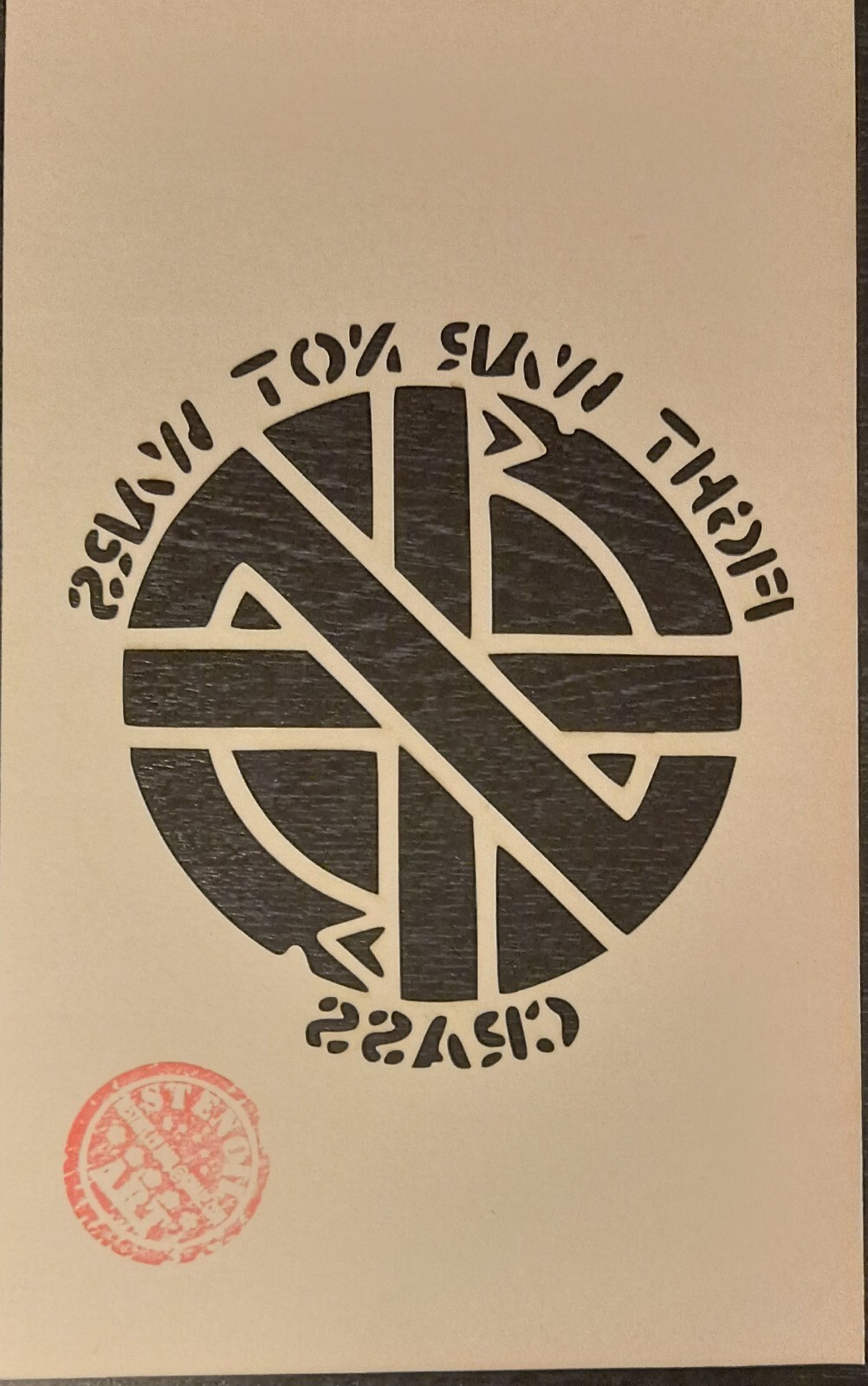 CRASS Fight War Not Wars Sign Punk Anarchy Stencil Art Airbrushing ...