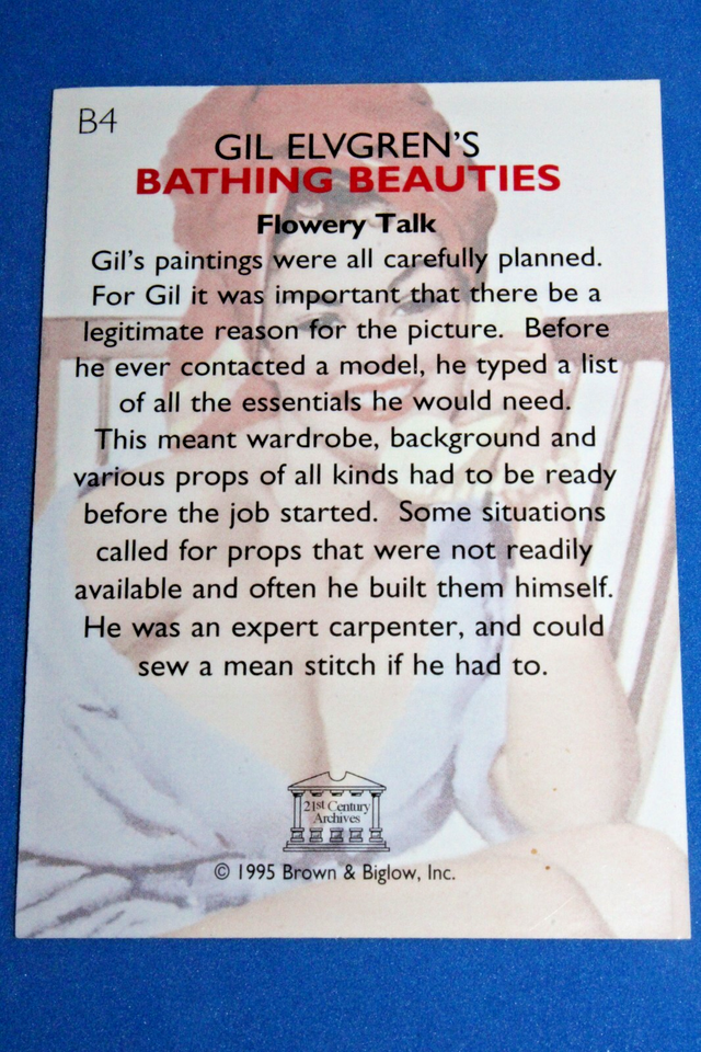 1995 GIL Elvgren Pinups 21st Century Archives INSERT Bathing Beauties 5 ...