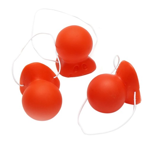 3Pcs Red Clown Nose Honking Squeaking Clown Nose with Elastic Rope for ...