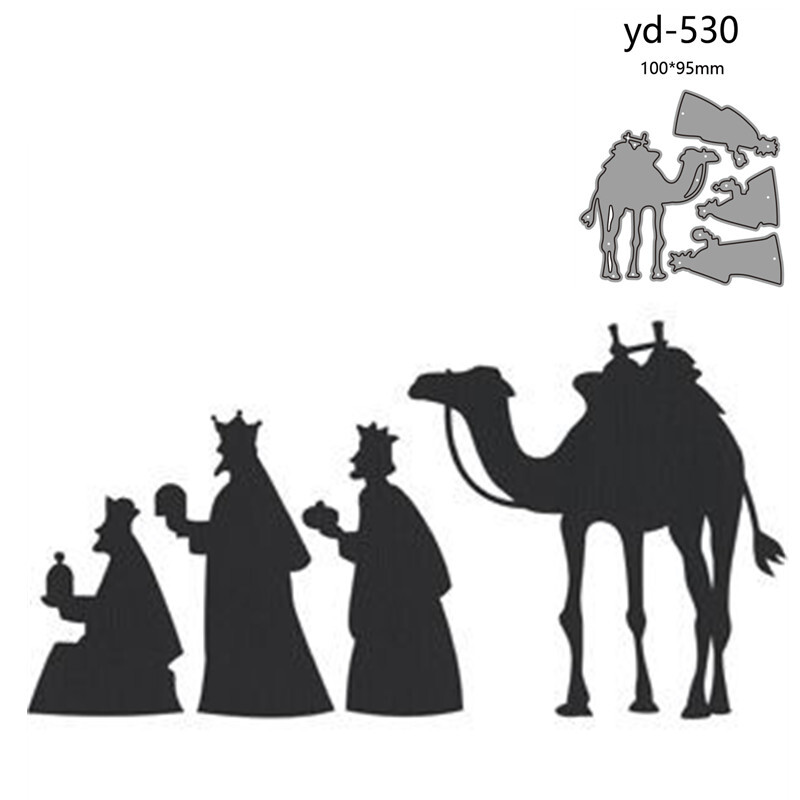 Three Wise Men Camel Metal Cutting Dies Decoration Scrapbooking Card ...